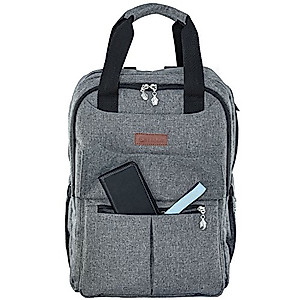 HYBLOM Diaper Bag Backpack With Baby Stroller Straps For Mom Dad, Multi-function Comfortable Nappy Bag Organizer Insulated Pockets, Mommy Backpack, Dark Grey