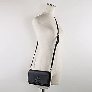 Tory Burch Women's Thea Flat Wallet Crossbody (Black)