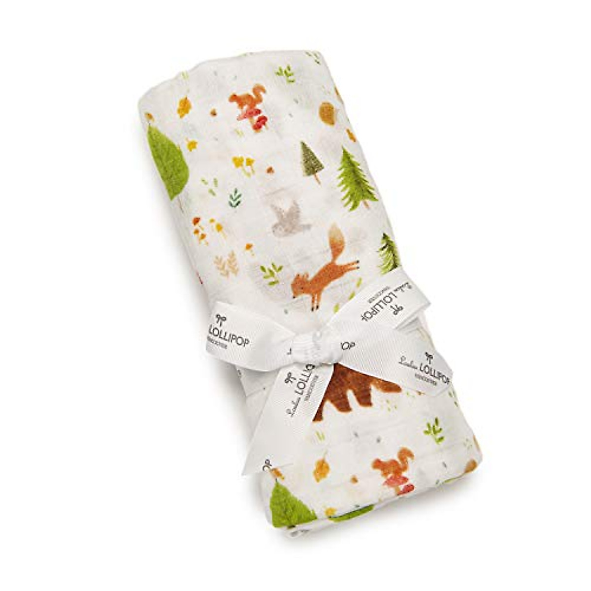 Loulou Lollipop Soft Baby Swaddle Blanket Muslin Wrap Receiving Blanket for Newborn to Toddler Girl and Boy, Large 47” by 47” - Forest Friends…