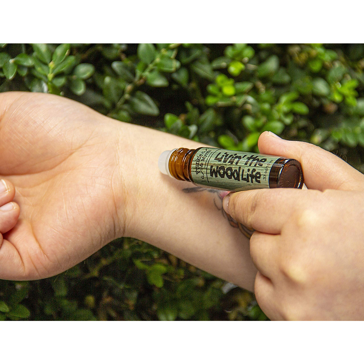 Frankie & Myrrh Livin' The Wood Life Roll On | Vanilla Cedar Patchouli Essential Oil Roll On Perfume/Cologne | Earthy, Sweet Aromatherapy