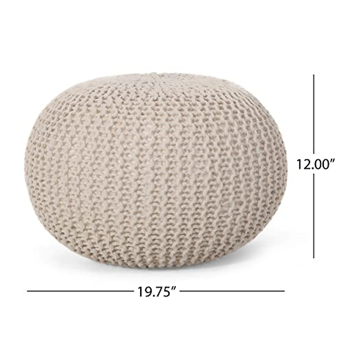 Christopher Knight Home 313877 Pouf, Beige