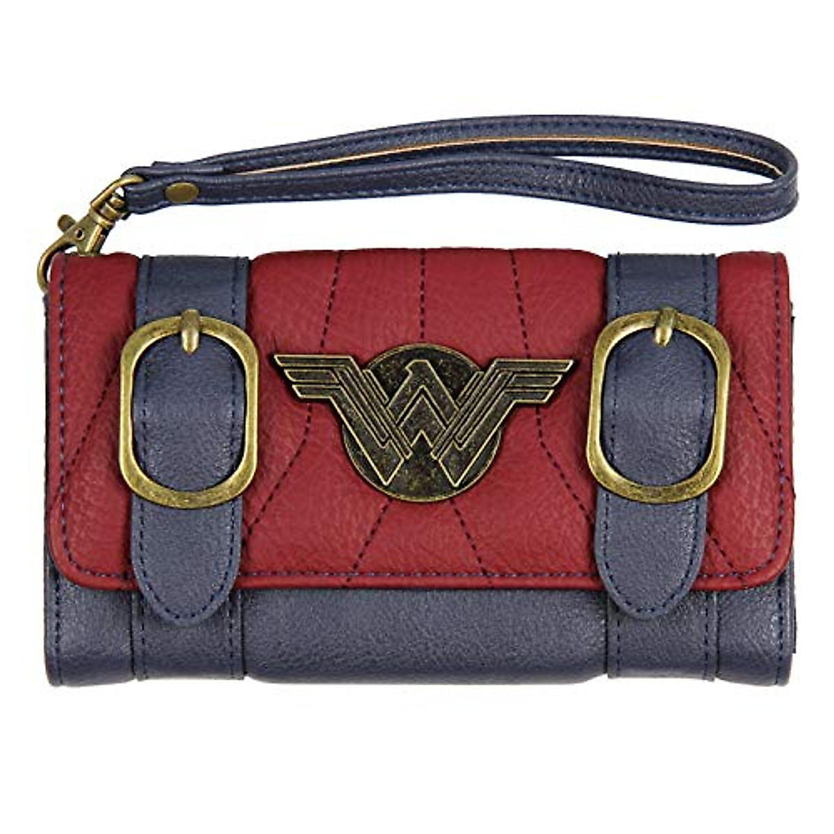 DC Comics Wonder Woman Front Flap Satchel Clutch Wallet with Wrist Strap