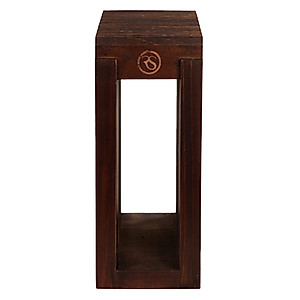 Rustic State Seki Wooden Universal Knife Holder Display Block Stand Without Knives Countertop Tabletop Organizer Storage Walnut