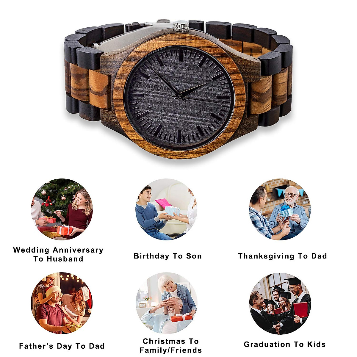 kullder Personalized Groomsmen Gifts for Wedding Engraved Watch for Best Man to Men Custom Wooden Watches for Men Personalized Groomsmen Gifts Ideas