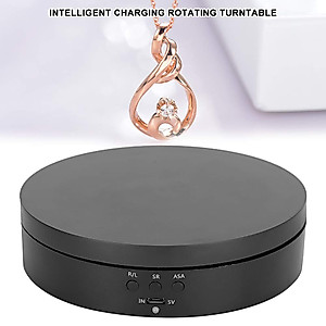 360° Rotating Display Stand, Motorized Display Stand Turntable Max Load 2-4KG 3 Gears Two Way Revolving Turntable Base for Jewelry Spinner Phone