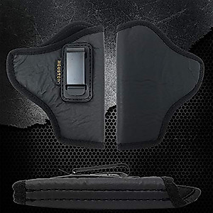 IWB Revolver Holster by Houston - ECO LEATHER Concealed Carry Soft - Suede Interior for Maximum Protection - FITS: Revolvers K, L, M & N Frames - Taurus Judge - 5 & 6 Shots - 2.5" to 3" Barrel (Right)