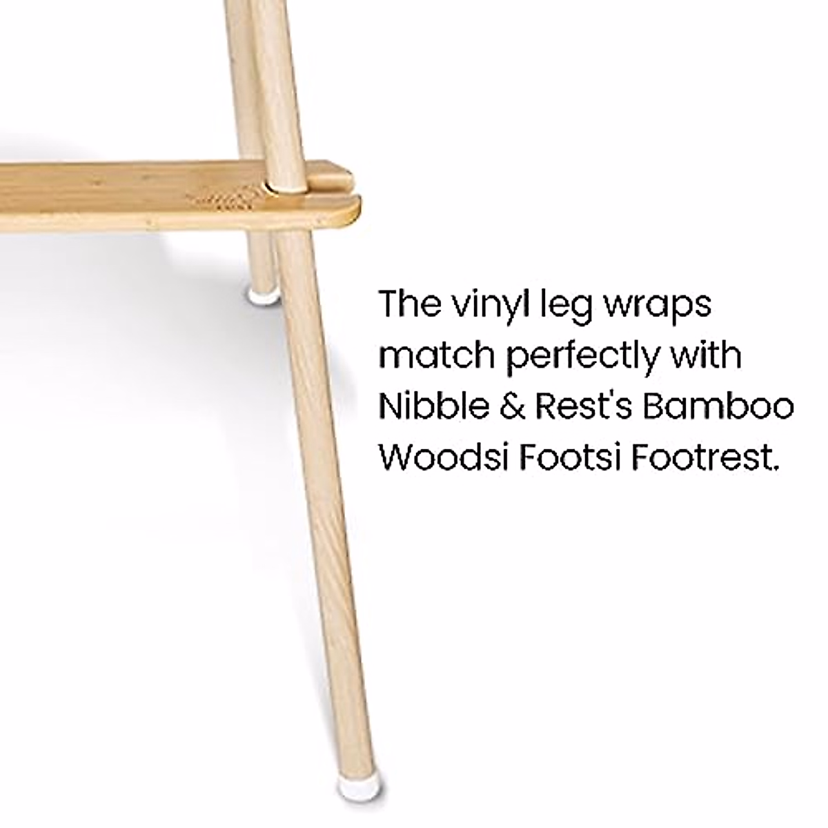 Nibble and Rest Highchair Decorative Leg Wraps, Bamboo Style, Compatible with IKEA Antilop Highchair, Includes 4 Pre-Cut Adhesive Strips