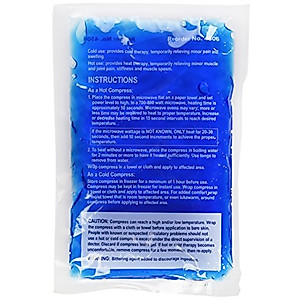Dynarex 4506 Reusable Hot/Cold Gel Pack, 6" x 9", Pack of 24