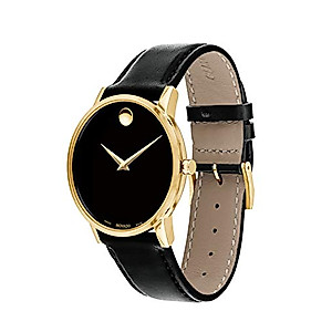 Movado Museum Classic Men's Watch - Swiss Quartz 2H Movement, Calfskin Strap - 3 ATM Water Resistance - Luxury Fashion Timepiece for Him - 40mm