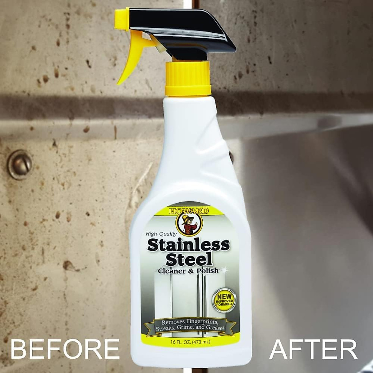 Howard Products Stainless Steel Cleaner for Appliances - Stainless Steel Cleaner and Polisher