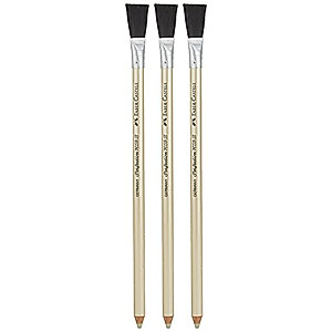 Faber-Castell Faber Castell Perfection Eraser Pencil With Brush (3-Pack)