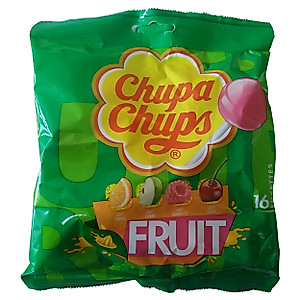 Chupa Chups Lollipops - 16 Pieces, Fresh Fruit Flavored, 6.77 Ounce Total Weight