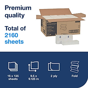 Tork Xpress Soft Multifold Hand Towel White H2, Absorbent, 16 x 135 Sheets, MB579
