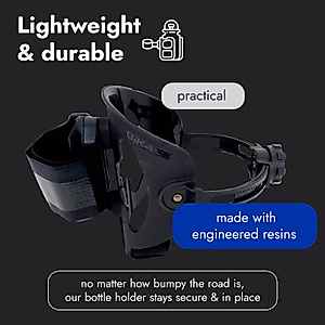 ABC by BiKASE - Any Bottle Cage, Bike Water Bottle Holder - Fits Any Bottle, Container, Speaker, Bicycle Bottle Holder for Frame or Handlebar (with Mounting Strap)