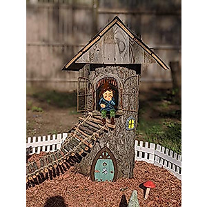 INNOLITES Elf Out The Door Tree Hugger Garden Decor, Garden Gnome Statue Garden Peeker Yard Elves Unimaginable Tree Sculpture Outdoor Gnomes Garden Decoration(Garden Gnomes) (Garden gnome B)