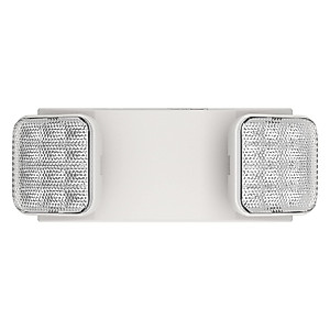 SPECTSUN Emergency Light White, Commercial Emergency Light with Battery Backup, Emergency Lighting Fixture/Emergency Light Combo/Emergency Sign Light//Emergency Light Home - 1 Pack (Square Head)