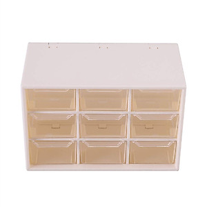 Fdit 9 Ders Multi Desktop Storage Box Cosmetics and Jewelry Storage Organizer Case Hardware and Craft Cabinet(1#)