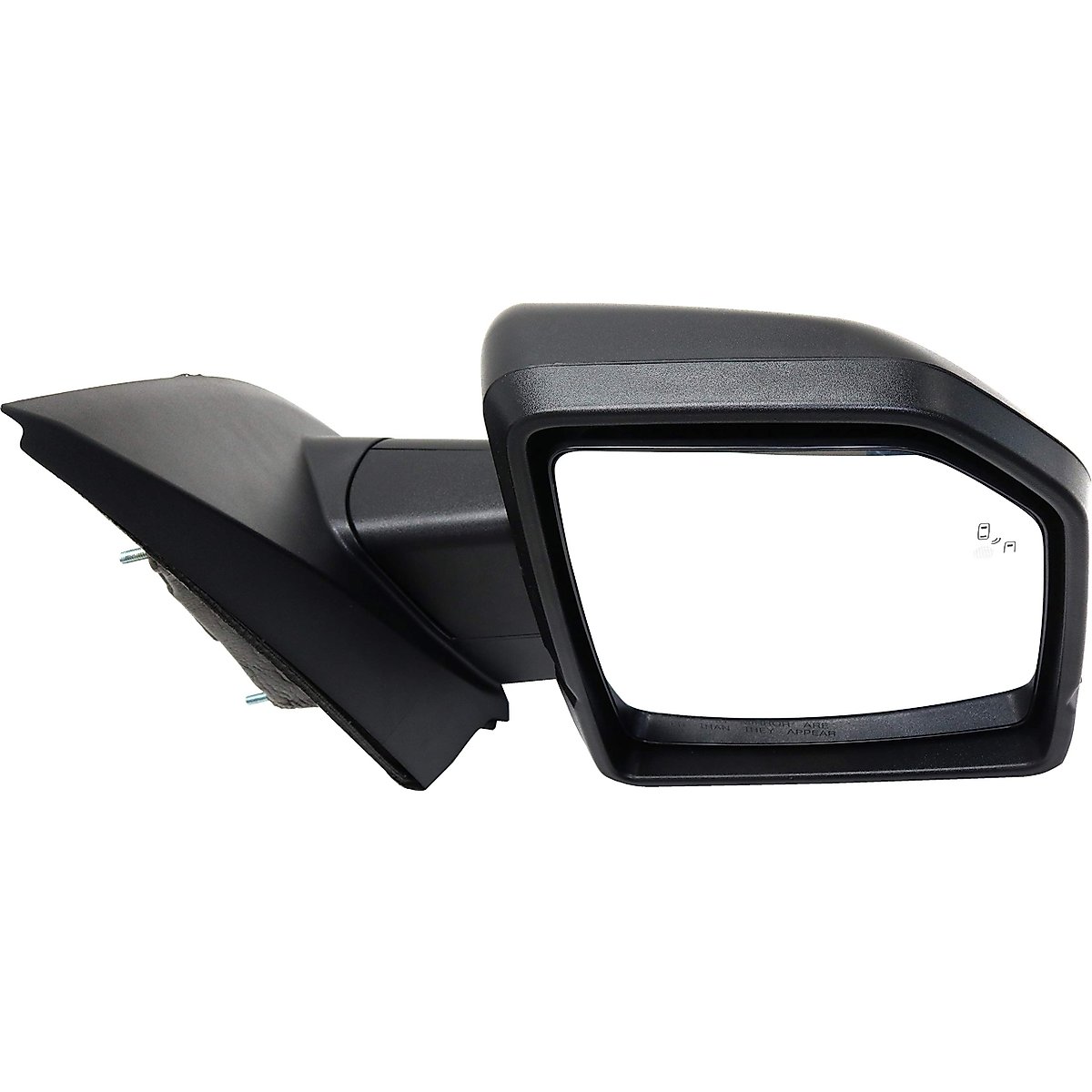 Kool Vue Right Power Heated Mirror for Ford F-150 2015-2017 Manual Fold With Signal Light, Blind Spot Monitor & Puddle Lamp; Without Memory & Auto-Dimming Textured