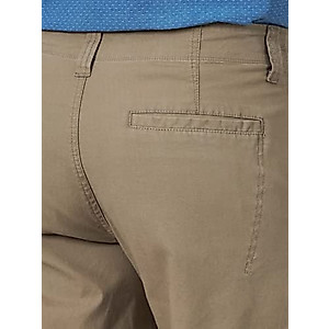 Men's Wrangler Relaxed Fit Flex Cargo Pants Barley Hidden Tech Pocket Straight Leg Flat Front (34x30)