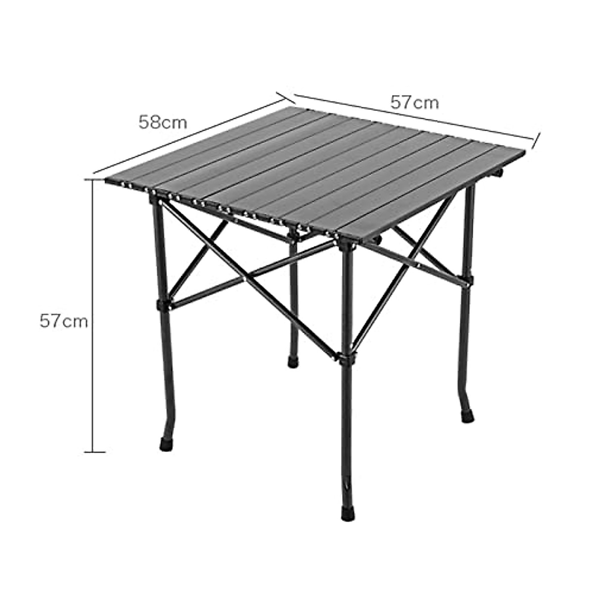 DOUBAO Portable Light Weight Aluminum Alloy Outdoor Folding Table for Camping Beach Backyards BBQ Party Tabletop