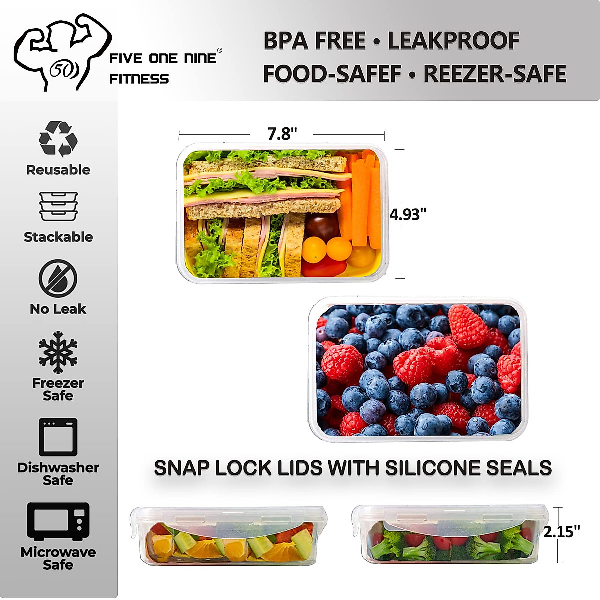 519 Fitness Meal Prep Backpack,Insulated Cooler Lunch Backpack with Computer Compartment,Hiking Picnic Cooler Rucksack For Men and Women,3 Meal Containers,2 Ice Packs and Protein Shaker(black)