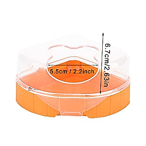 Yosoo Health Gear Corner Toilet for Hamster with Roof, Hamster Sand Bathroom with Scoop, Hamster Sandbox, Plastic Sand Bath Container, Corner Toilet Tray for Hamster Totoro Chinchilla