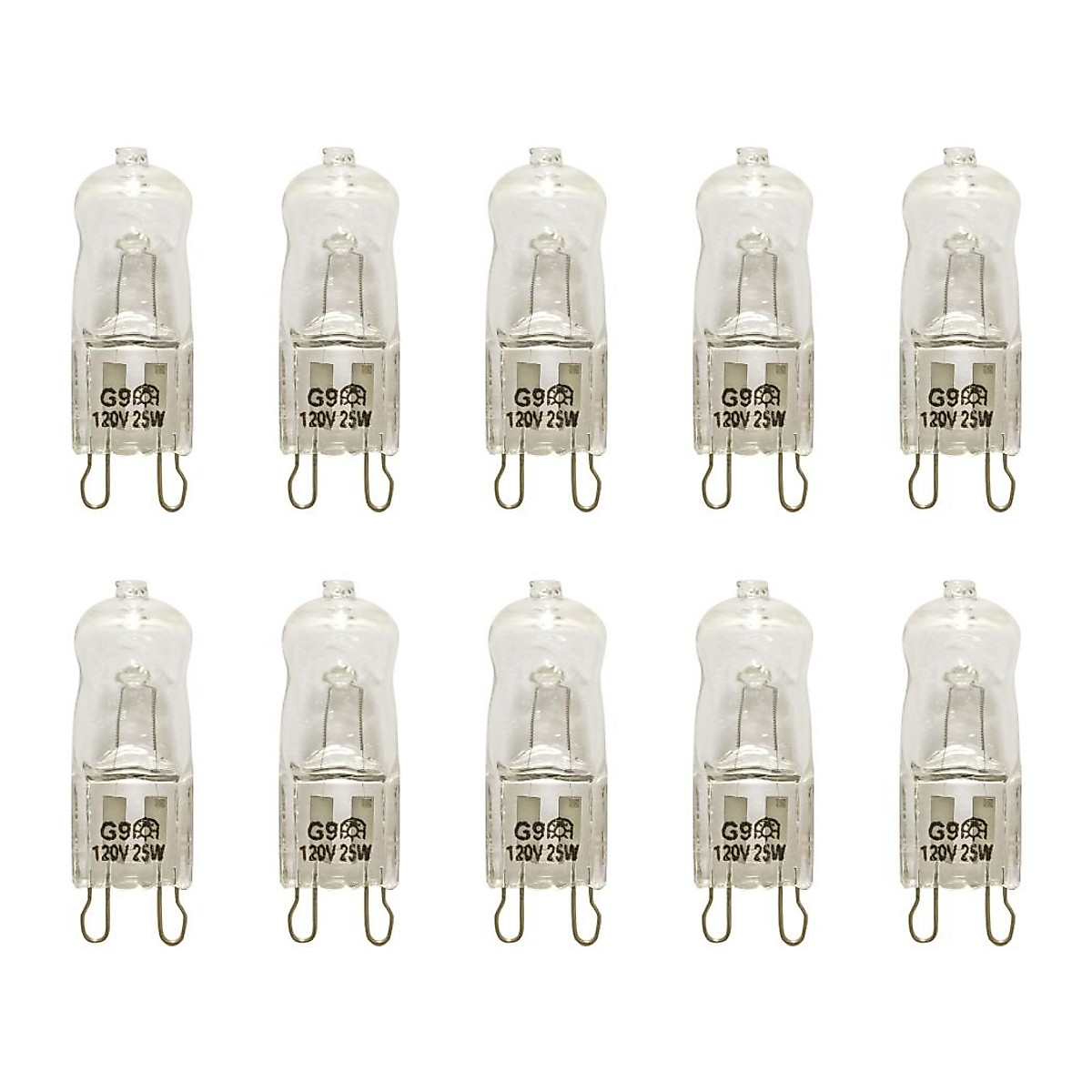 Vstar G9 50W Halogen Bulb 120-Volt Base G9 Halogen Bulb,10 Pack