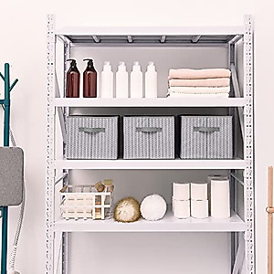 GRANNY SAYS Bundle of 3-Pack Storage Bins for Closet & 3-Pack Rectangle Lidless Storage Bins