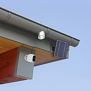 iTODOS Solar Panel Compatible with Arlo Pro and Arlo Pro2 Camera,11.8feet Power Cable and Adjustable Mount(2 Pack, Black)