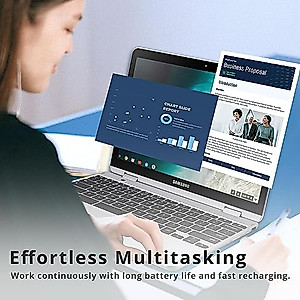 SAMSUNG Plus V2 2-in-1 12.2" Touchscreen Chromebook Laptop, Intel Celeron 3965Y, 4GB RAM, 64GB eMMC, 1M Front Camera, Wi-Fi, Bluetooth, MicroSD Reader, Stylus Pen, Chrome OS, Silver, 128GB USB Card