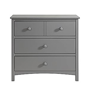 Oxford Baby Universal 3-Drawer Dresser, Dove Gray, 18.00 Inch L x 37.00 Inch W x 34.00 Inch H