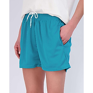 4 Pack: Womens Ladies Mesh Active Athletic Walking Training Quick Dry Fit Sweat Shorts Tennis Women Casual Workout 4" Inseam Summer Lounge Basketball Yoga Jersey Gym Running Comfortable- Set 1, M