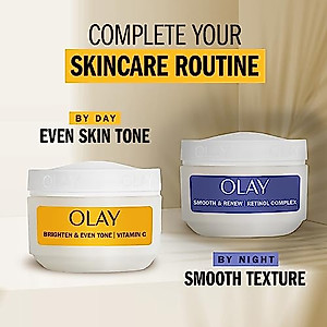 Olay Bright & Even Vitamin C with Lactic Acid Face Moisturizer, 2 oz Lightweight Brightening Face Cream for Uneven Skin Tone, Recyclable Eco Jar Packaging, Value Size