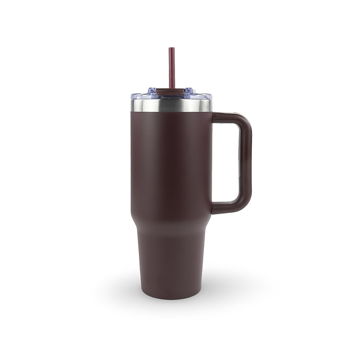 Hogg Big Swig 40 oz Tumbler with Handle and Straw - Mulled Wine, Advanced Design Spill Proof Tumbler with Straw, Insulated Cups with Lids and Straws, 40oz Tumbler with Handle, Maroon Tumbler