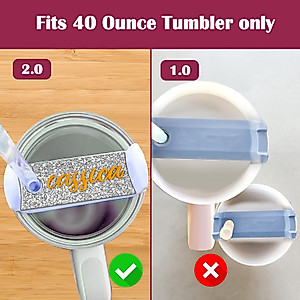 Vodolo Name Plate for 40 Oz Stanley Cups,12 PCS Acrylic Nameplate Personalized Name Tag Blank Compatible with Stanley Tumbler Topper Lid Accessories