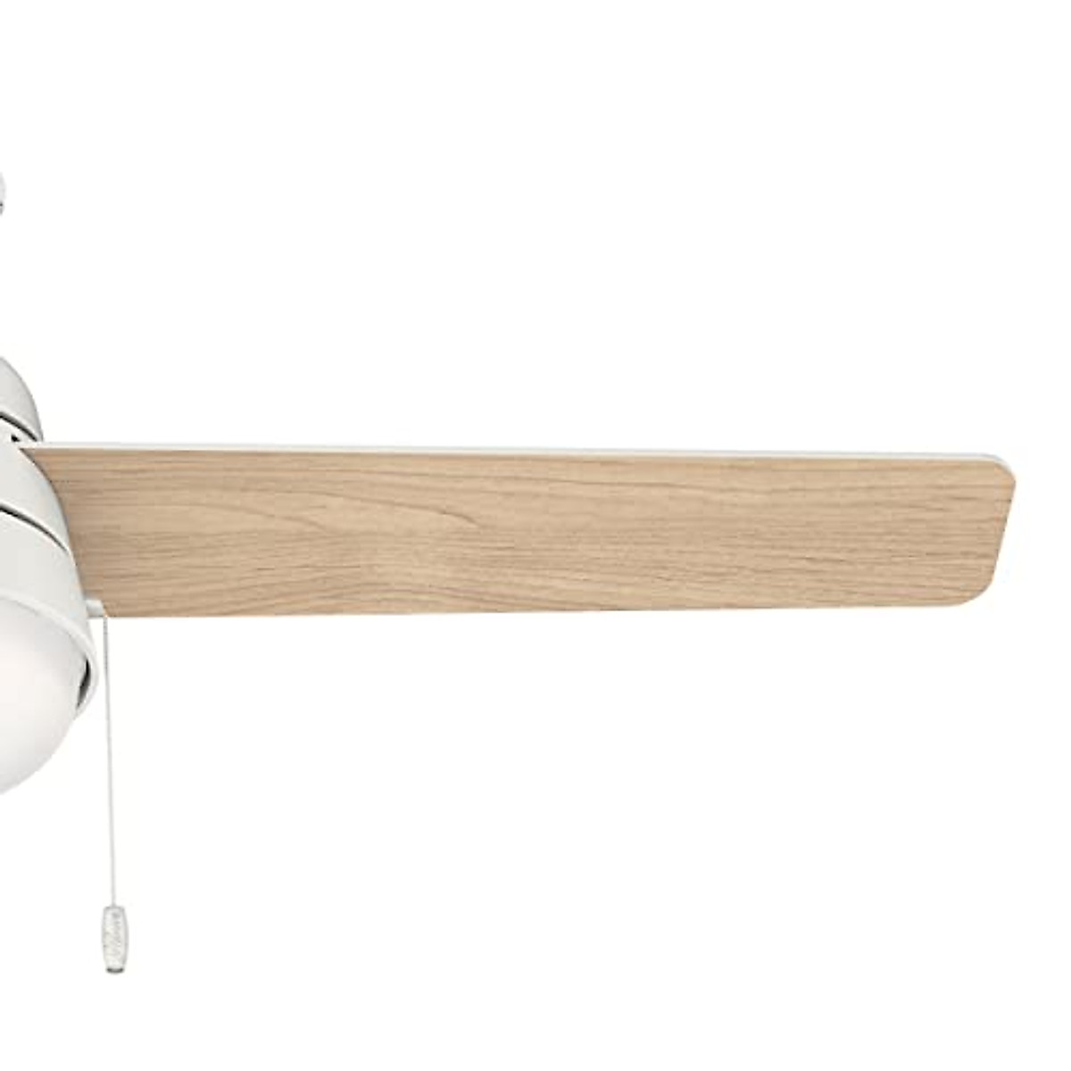 Hunter Fan Company, 50378, 52 inch Aker Fresh White Ceiling Fan with LED Light Kit and Pull Chain