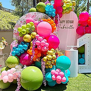 KALOR Hot Pink Balloons Garland Arch Kit 110Pcs - Different Sizes 18/12/10/5 Inch Party Balloons for Birthday Baby Shower Wedding Graduation Party Decorations
