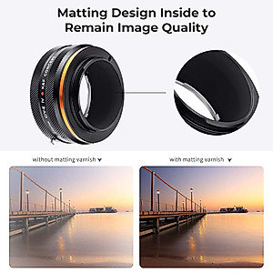 K&F Concept IV PRO C/Y-NEX Lens Mount Adapter Manual Focus Compatible with Contax/Yashica SLR Lens to Sony-E NEX Mount Camera Body with Matting Varnish Design