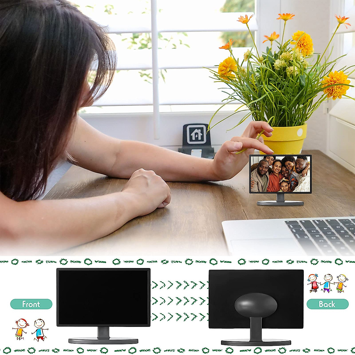 2 Pieces Doll House TV Miniature Dollhouse Accessories Small TV Cabinet Dollhouse Miniature Furniture 1:12 Scale Furniture Decoration Accessories for Kids