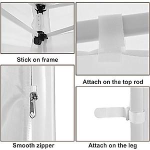 MASTERCANOPY Instant Canopy Tent Sidewall for 10x10 Pop Up Canopy, 1 Piece, White
