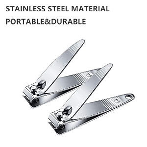 NATZERAT 50 Pack Fingernail Clipper Toenail Clippers，Stainless Steel Nail Clippers Bulk，Portable Nail Cutter Manicure Kit Toe Nail Clippers for Women Man Adult Homeless Care