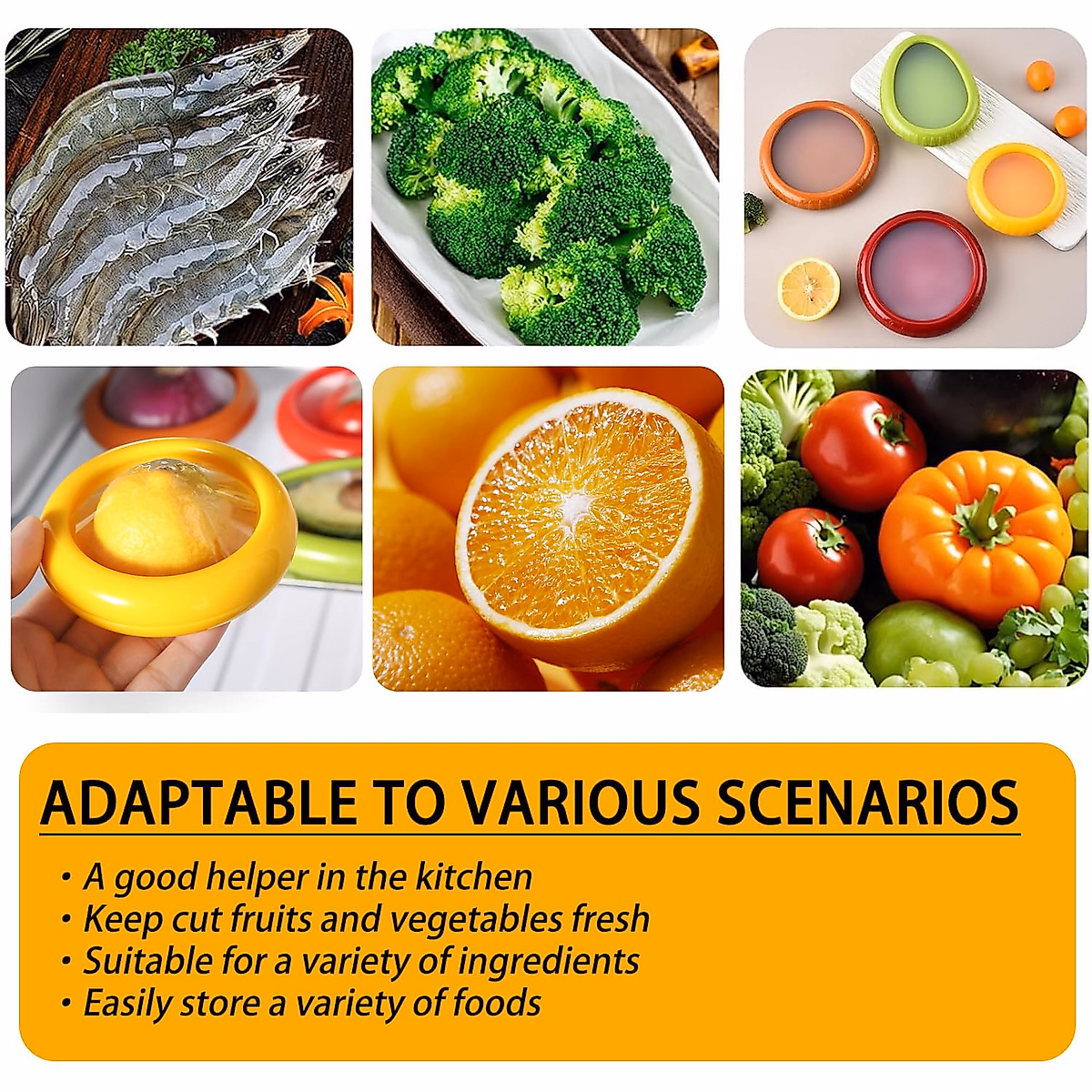 Yawpig Silicone Food Containers - Reusable Fruit & Veggie Storage Boxes (4 Pcs)