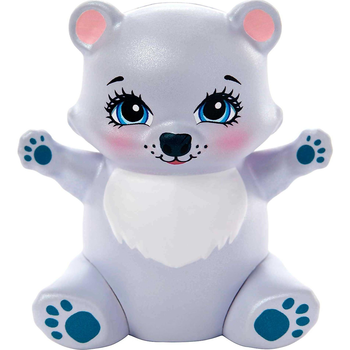 Enchantimals Family Set with Pristina Polar Bear Small Doll & 3 Animal Sibling Figures, Snowy Valley Toy Collection