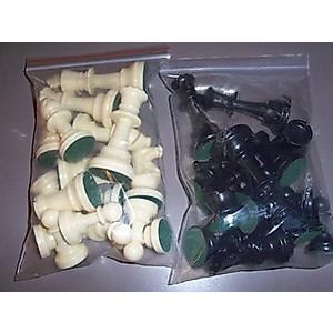 Staunton Tournament Chess Pieces, Triple Weighted with 3.75" King and 2 extra Queens