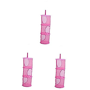 SAFIGLE 3pcs collapsible laundry drying rack foldable drying rack foldable laundry rack mesh hanging dryer hanging mesh bags underwear drying rack toy storage Hanging Storage Organizer bra