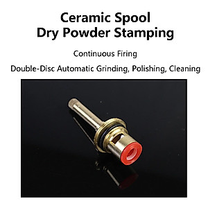 76mm/3inch DN15 Brass Ceramic Stem Ceramic Disc Cartridge Faucet Valve Cartridge Replacement Faucet Repair Replacement Parts for Bathroom Kitchen Tap Sink Faucet (Random color)