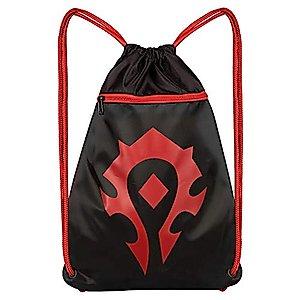 JINX World of Warcraft Horde Loot Bag, 14x19", Drawstring Cinch Backpack