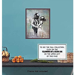 Banksy Diver Lovers Graffiti Picture - 8x10 Photo - Chic Decor for Beach House, Lake Home, Dorm - Cool Street Art Gift - Unframed Poster Print