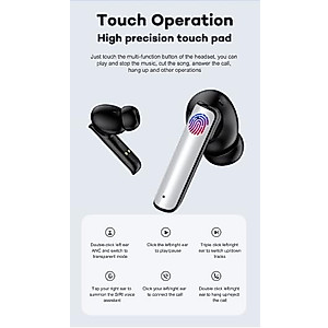 Knight & King Bluetooth 3D Stereo Sound Effects Noise Cancelling and Waterproof Gaming Mini in Earbuds Touch True Wireless Stereo Earphone pc Gmaing and Mobile Gaming