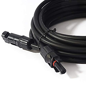 JHBOX 10AWG 1x10ft Solar Panel Extension Cable with MC4 Connector | Female and Male Wire Connectors| Solar Panel Adaptor Kit Tool | DIY Solar Panel Kits for Housing Commercial Roof